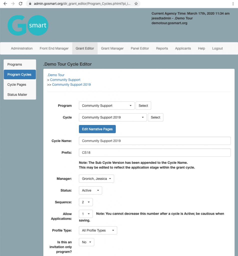 Program Cycle Editor - GO Smart™