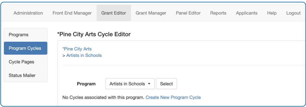 Program Cycles New Cycle - GO Smart™