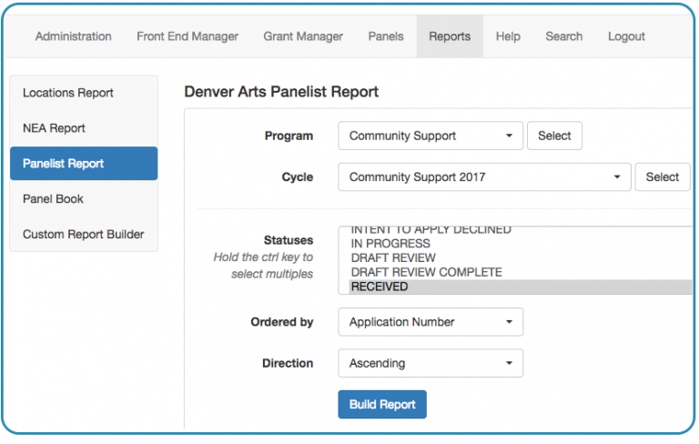 Reports tab Panelist Report sub tab - GO Smart™