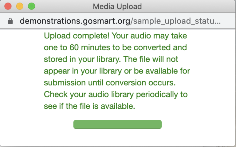 Video and Audio Upload Conversion - GO Smart™