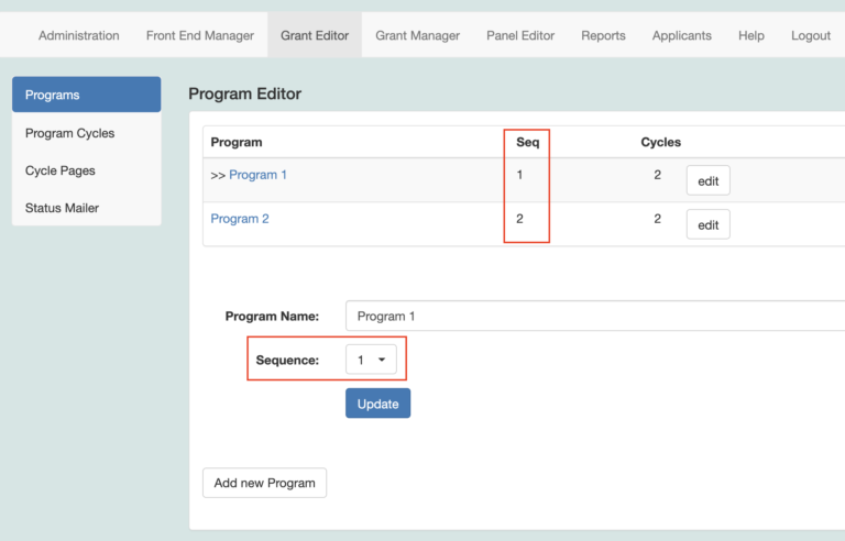 Program Sequence - GO Smart™