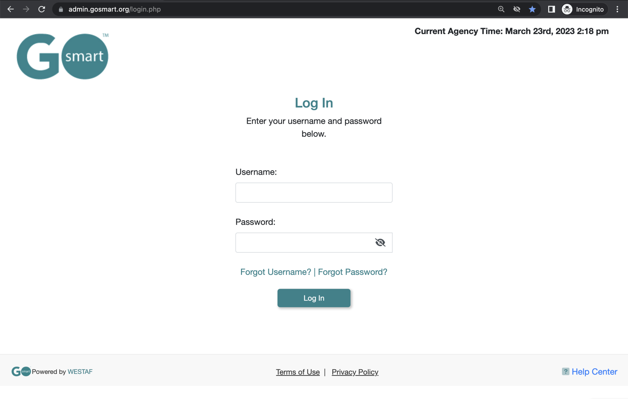Admin login - GO Smart™