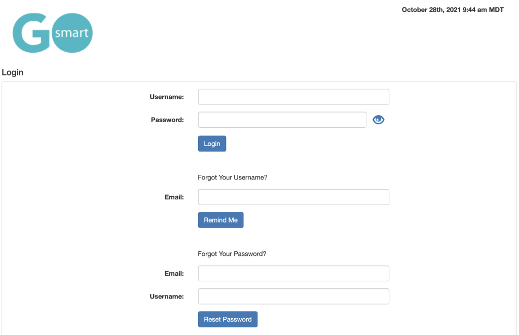 Login Page - GO Smart™