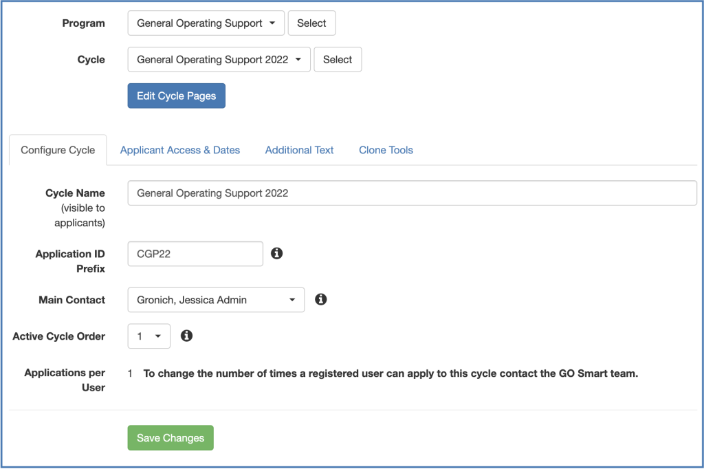 Program Cycles - Understanding the Fields - GO Smart™